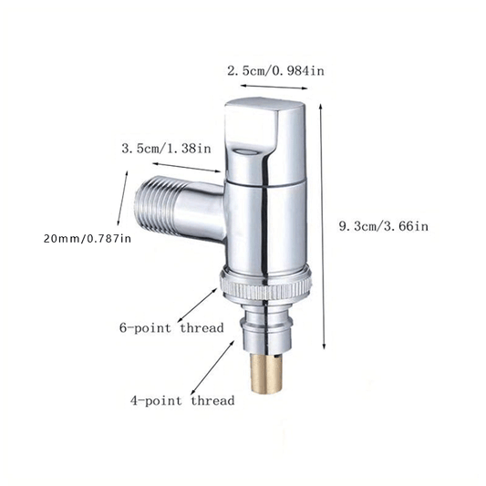 Washing machine faucet Laundry Stop Valve (G1/2" Thread)